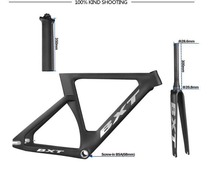 Fixed Gear Carbon Track Bike Frame TT Bicycle Toray T800 Carbon Fiber Bike