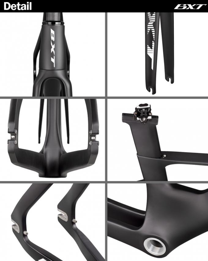 Toray T1000 Carbon Fiber Bike Frame 700C Fixed Gear Racing Road Frameset